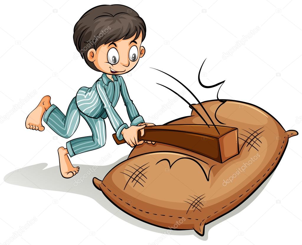 A boy hitting the sack Stock Vector Image by ©blueringmedia #64361971