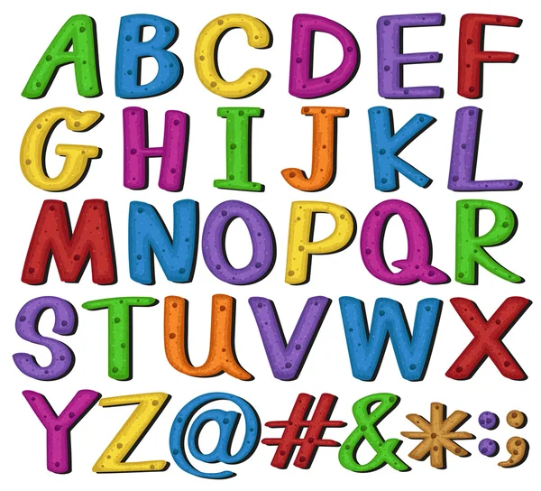 Multicolor letters — Stock Vector © yayayoyo #4158135