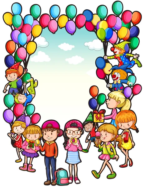 Kids party frame Vector Art Stock Images | Depositphotos