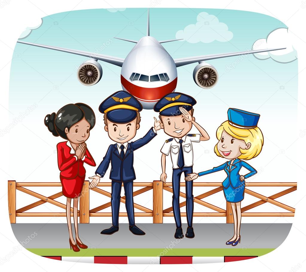 Cabin crew — Stock Vector © blueringmedia #74093623