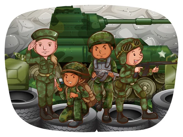 Dibujos Animados De Soldado Militar