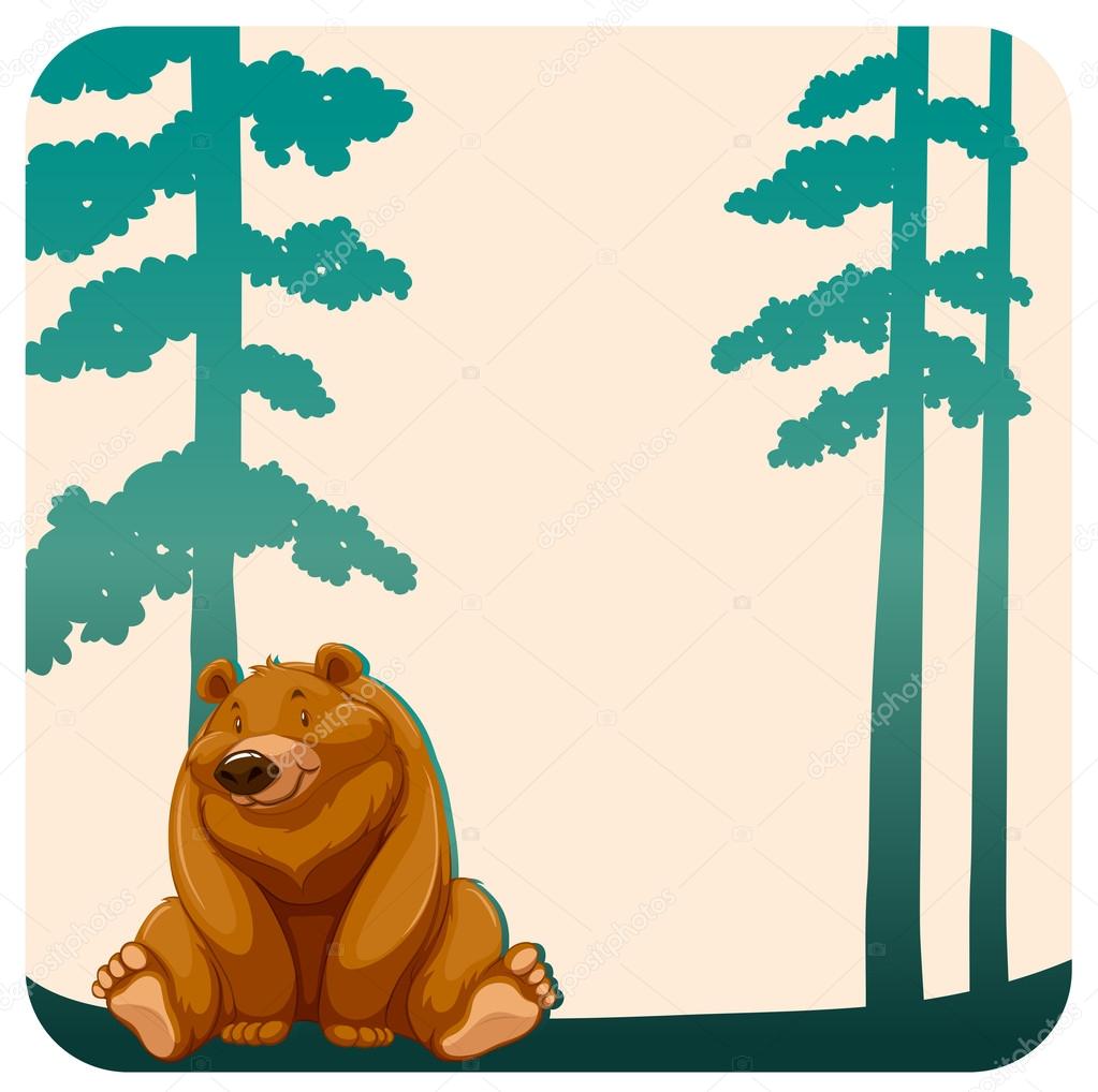 Bear and trees Stock Vector Image by ©blueringmedia #76515039