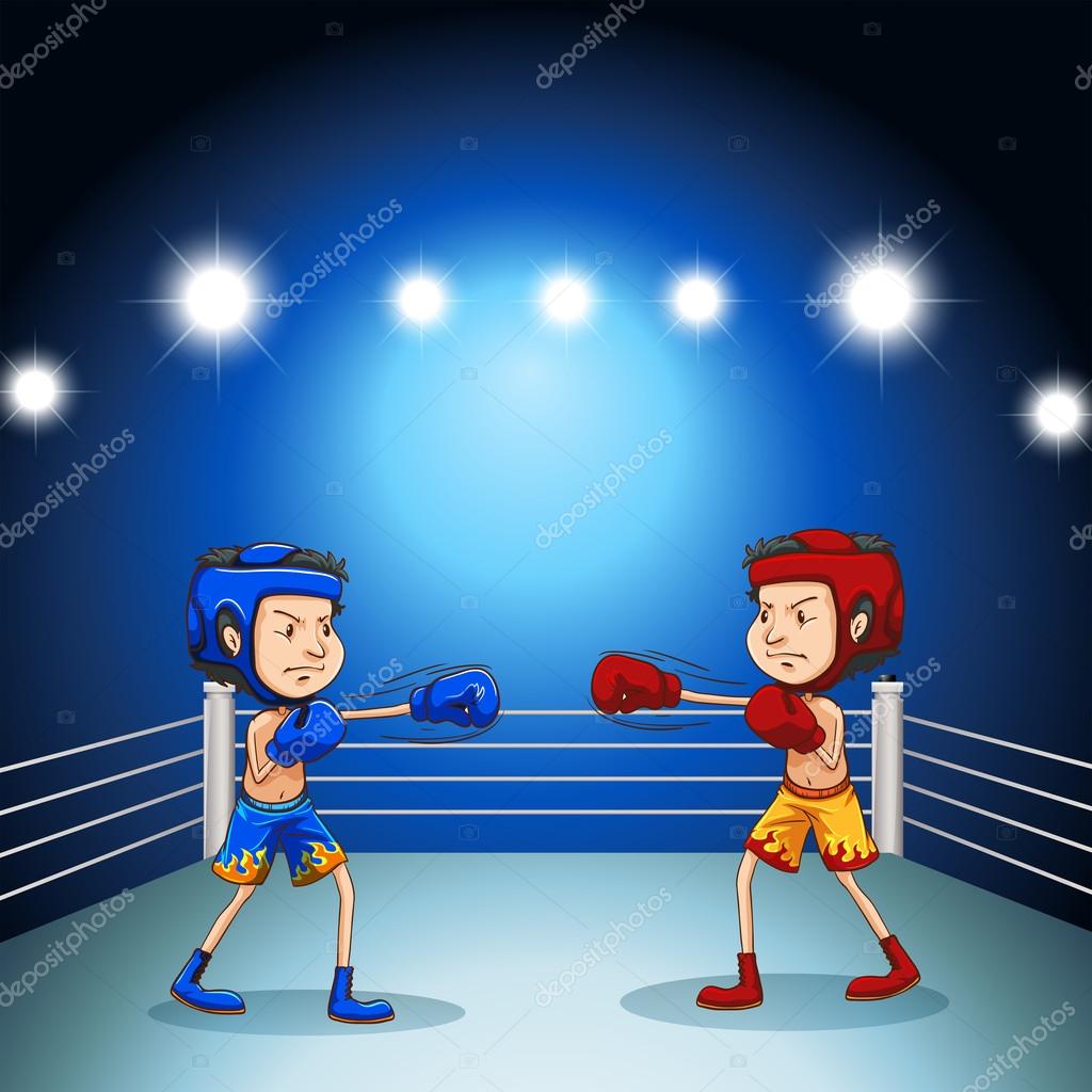 Cartoon Boxing Ring Background