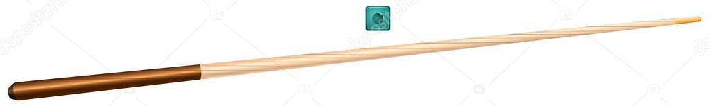 Snooker cue and chalk Stock Vector by ©blueringmedia 78119868