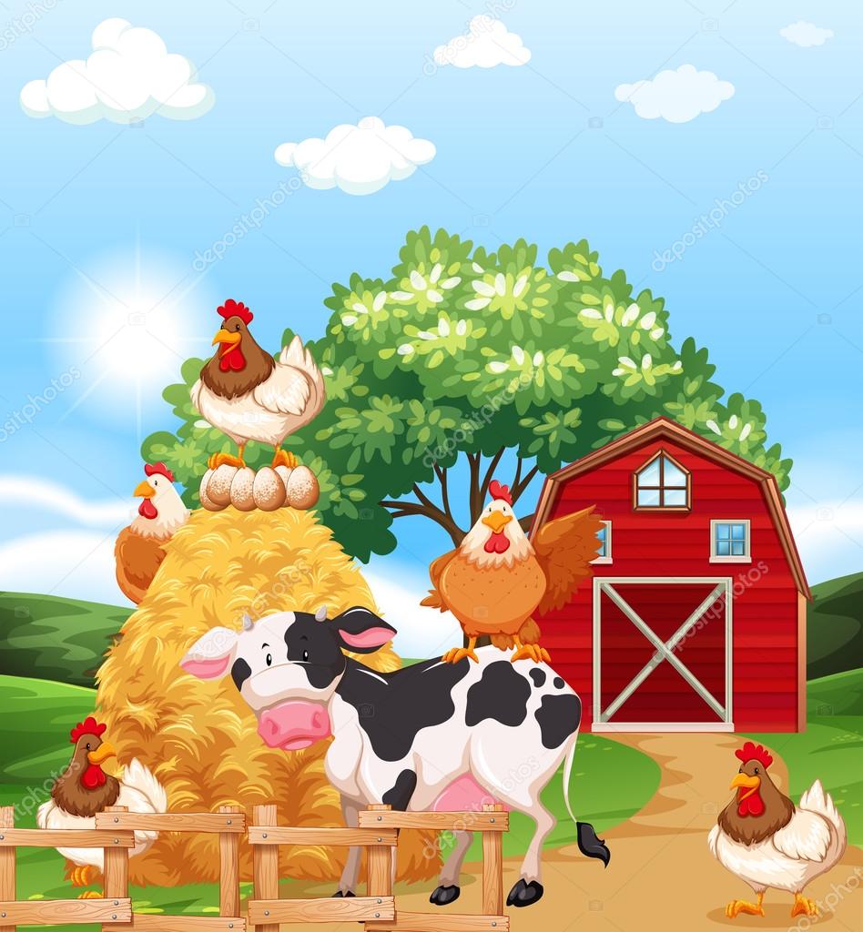 animais da quinta — Vetor de Stock © blueringmedia #78505106