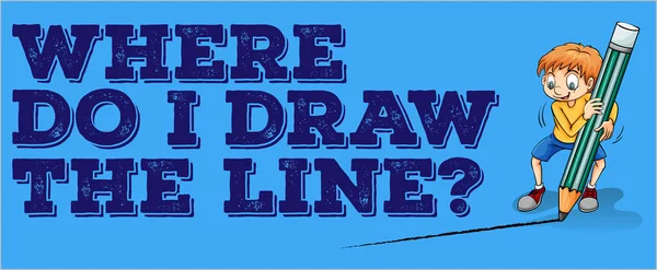 Idiom draw the line Vector Art Stock Images | Depositphotos