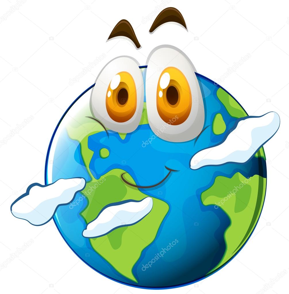 Earth with happy face Stock Vector by ©blueringmedia 79708624