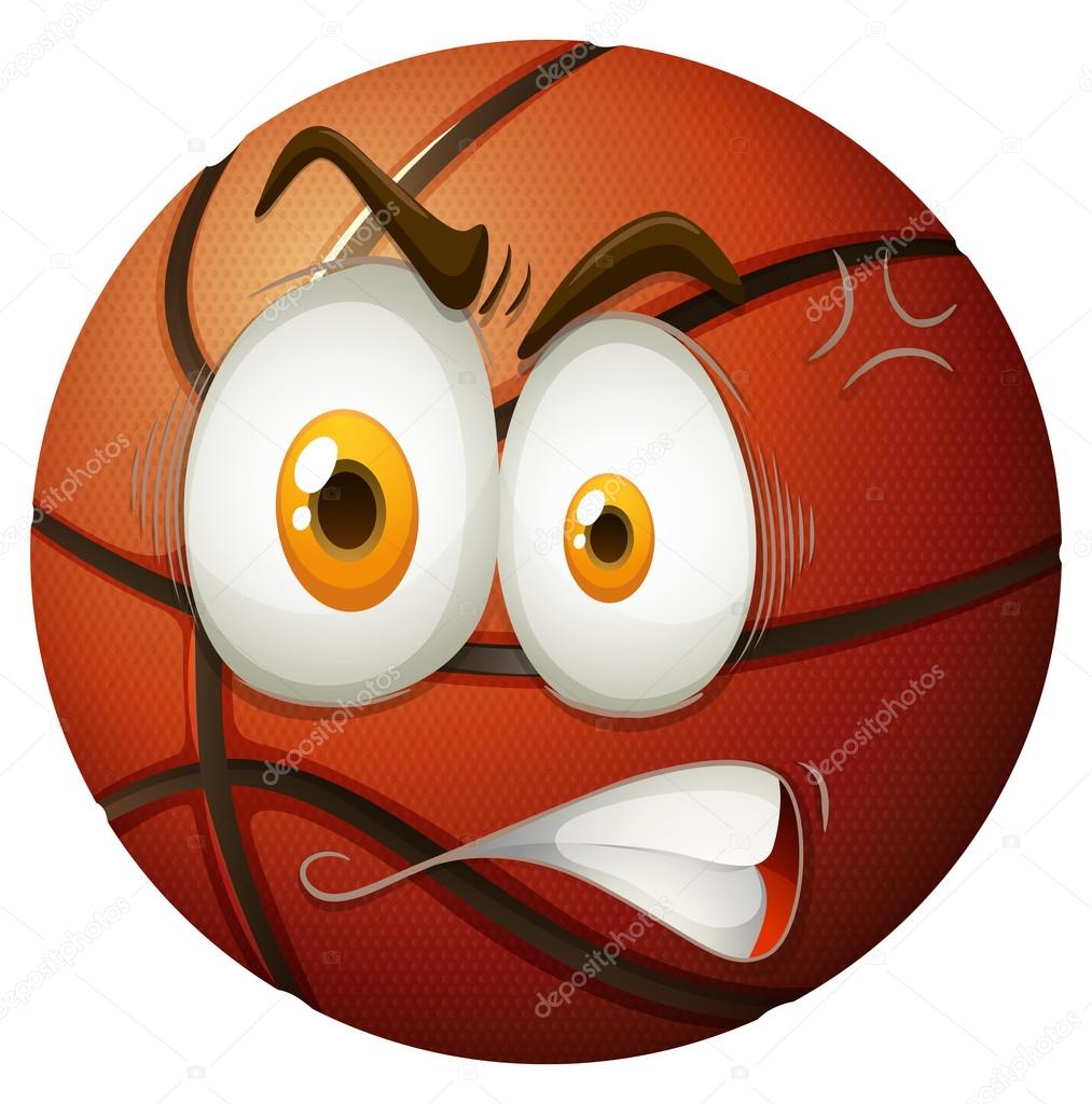 Basketball with angry face Stock Vector Image by ©blueringmedia #79782390