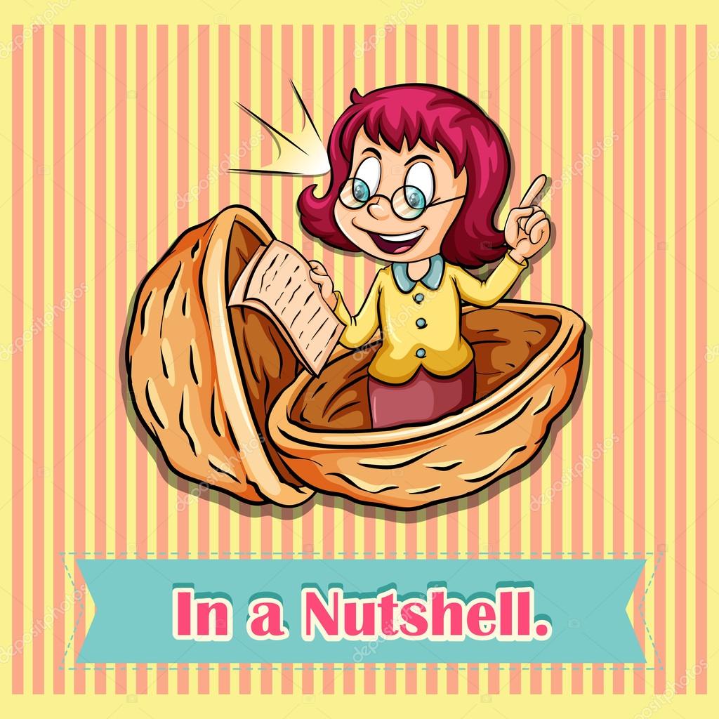 Woman standing in nutshell Stock Vector Image by ©blueringmedia #80478978