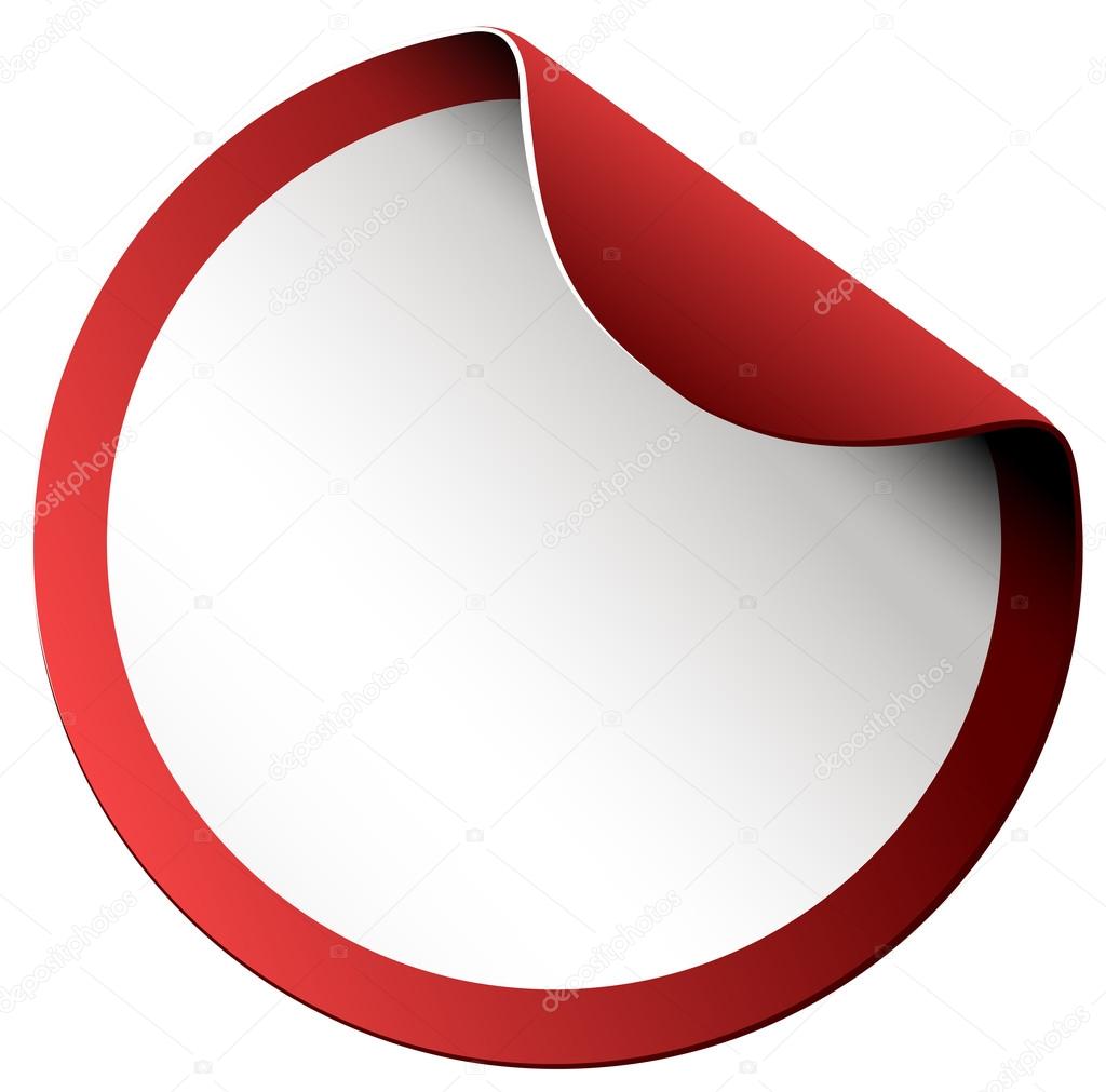 Round sticker on white Stock Vector Image by ©blueringmedia #80741200