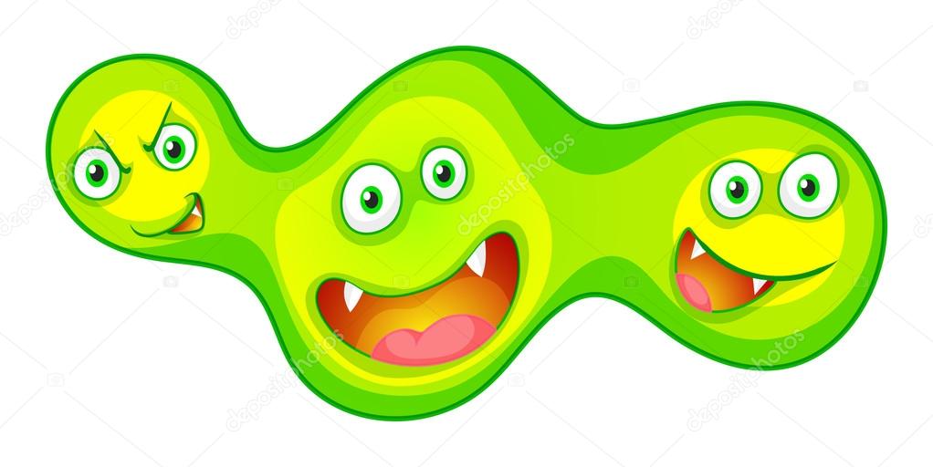 Bacteria with monster faces Stock Illustration by ©blueringmedia #84327248