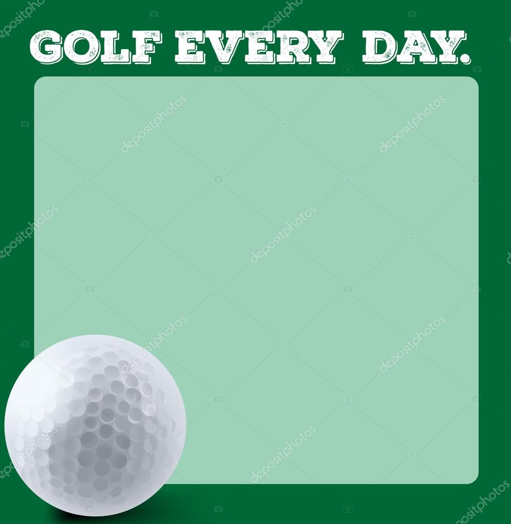 Border design with golf ball Stock Vector by ©blueringmedia 86198366