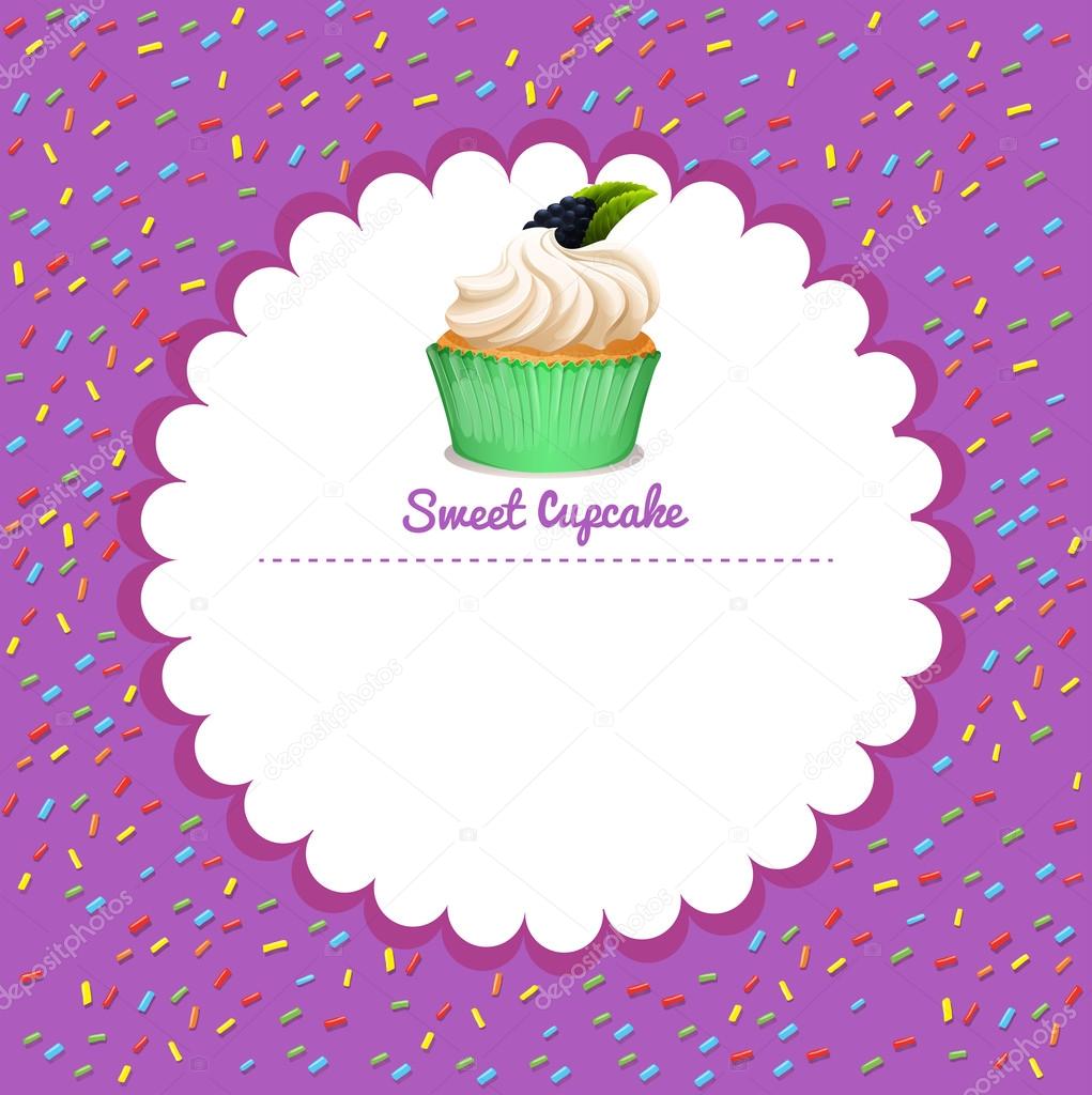 Border design with cupcake Stock Vector Image by ©blueringmedia #86712468