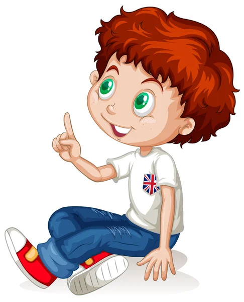 Dibujo niño señalando imágenes de stock de arte vectorial | Depositphotos