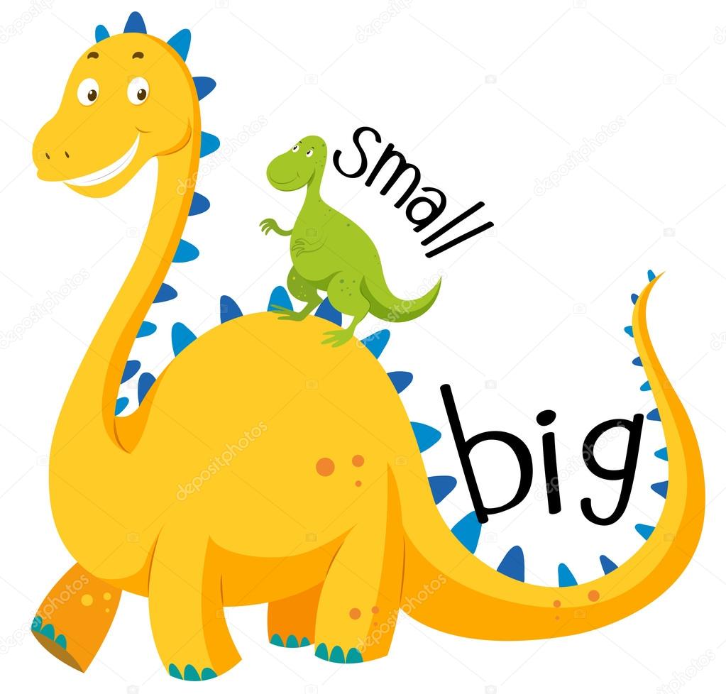 Opposite adjective big and small Stock Vector by ©blueringmedia 87002356