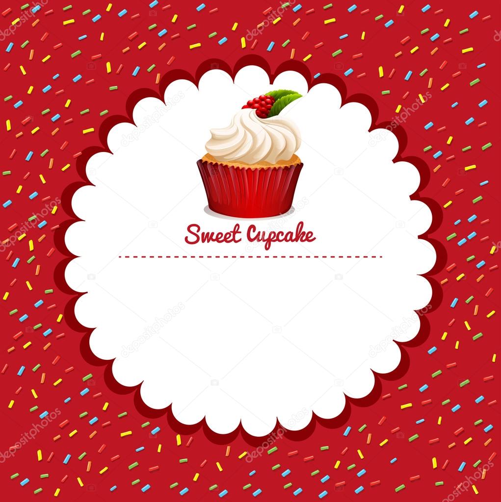 Border design with cupcake Stock Vector Image by ©blueringmedia #87003098