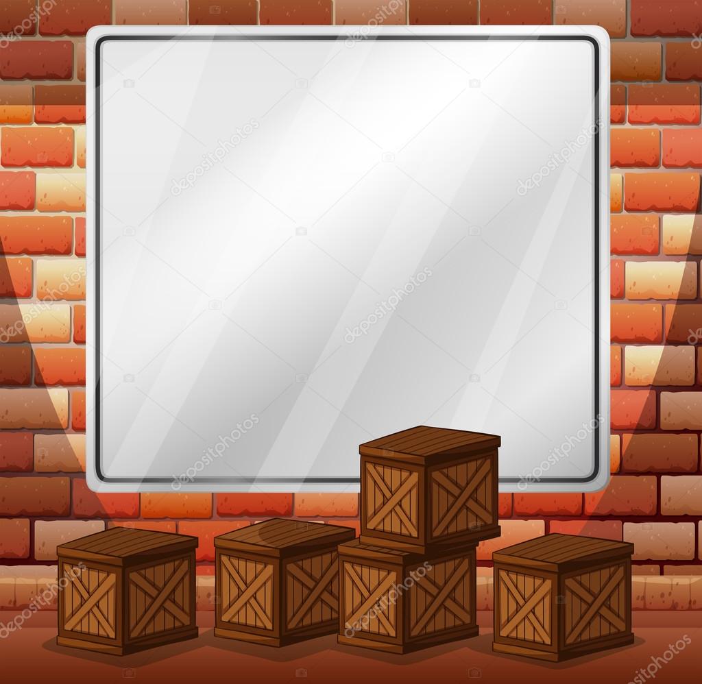 Border design with boxes on the floor Stock Vector Image by ...