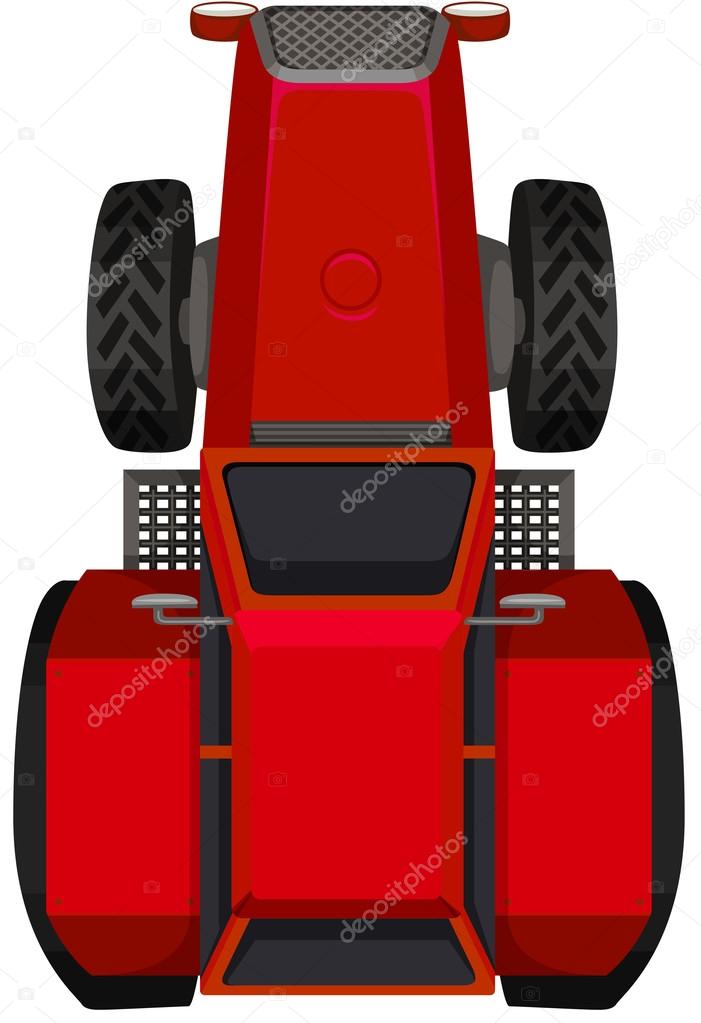 Top view of red tractor Stock Vector by ©blueringmedia 88072986