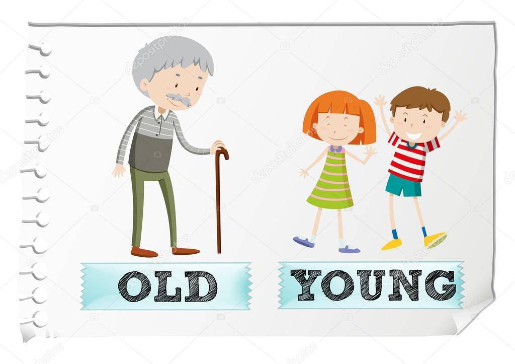 Adjetivos opuestos con viejos y jóvenes 2024