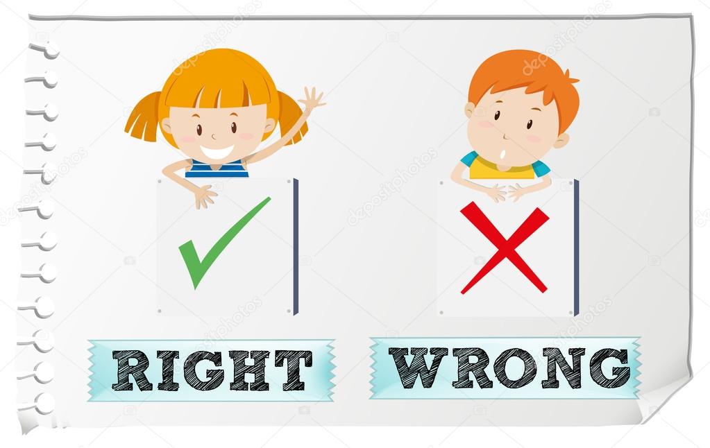 Adjetivos opuestos correcto e incorrecto 2022