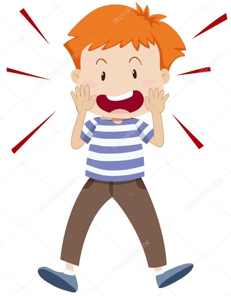 Kid Yelling Clipart