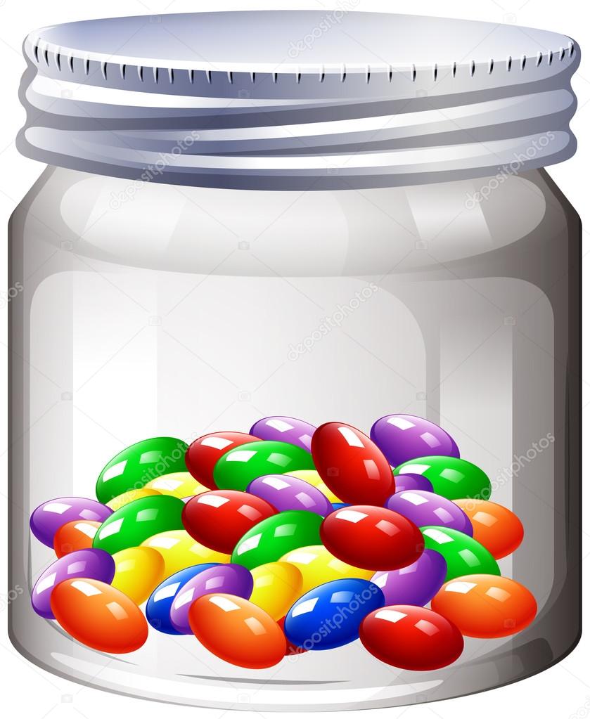 Jar of colorful candy Stock Vector Image by ©blueringmedia #97943344