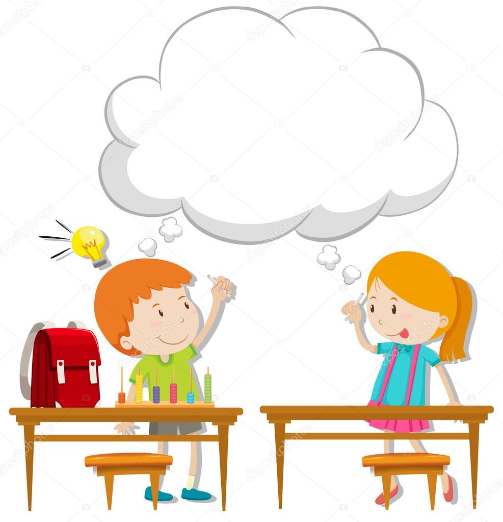 Little Girl Thinking Clipart For Kids