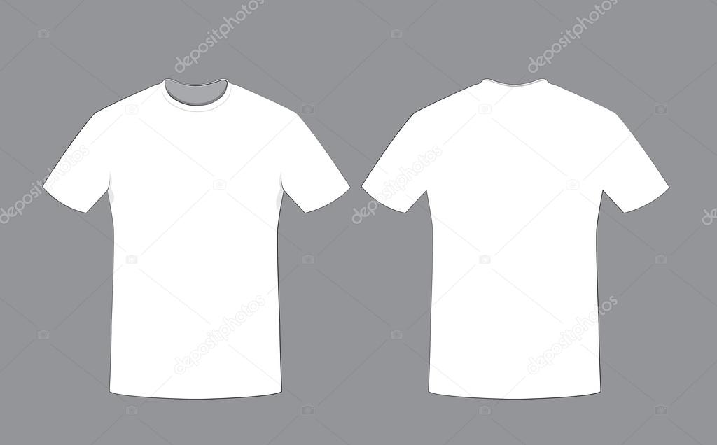 White T Shirt Template Side