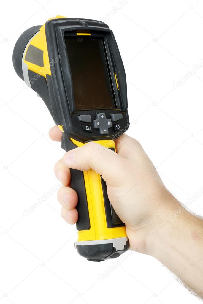 Hand holding thermal imaging camera Stock Photo by ©hyrons 64316107