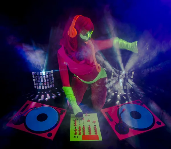 Sexy neon uv glow DJ Stock Photo by ©dubassy 108767746