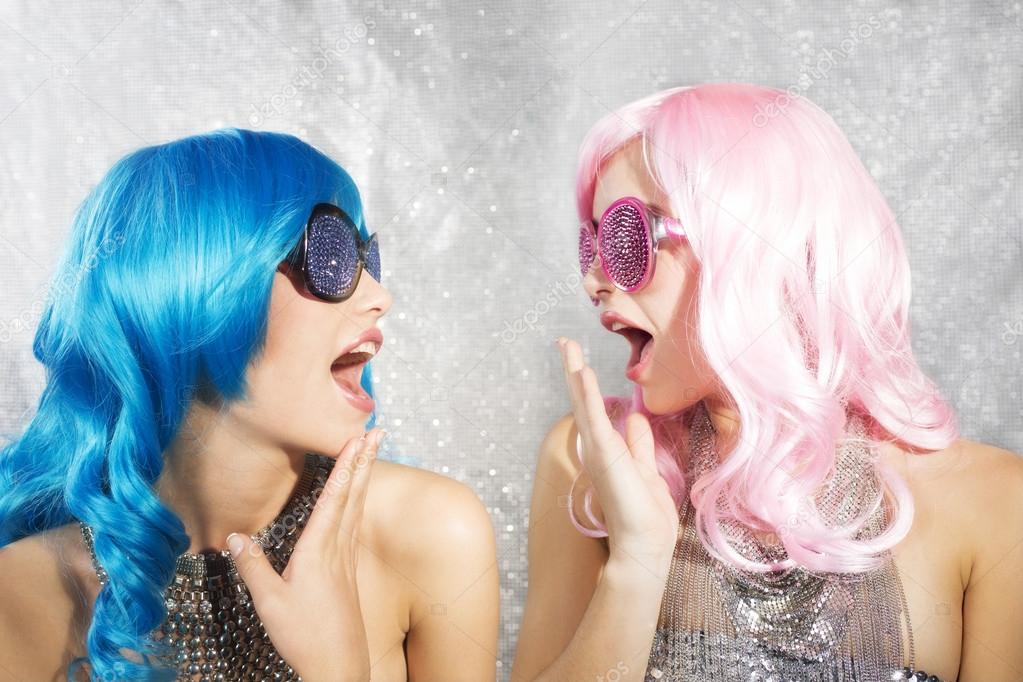 Disco twins party — Stock Photo © dubassy #115407044