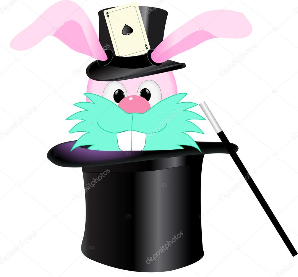 Magic top hat with rabbit. Stock Illustration by ©jamesstar #107301118