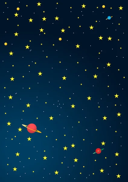 Outer Space Cartoon Background - Stock Image - Everypixel