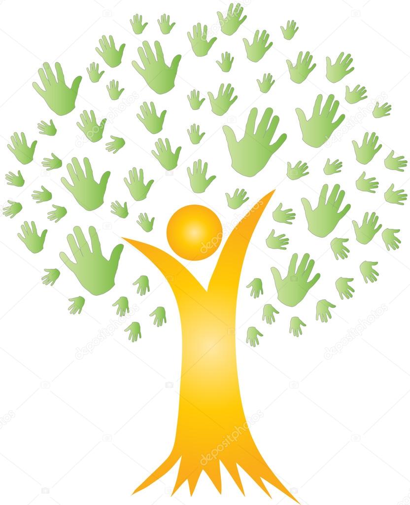 Arbre avec des mains et des figures — Photographie jamesstar © #117558024