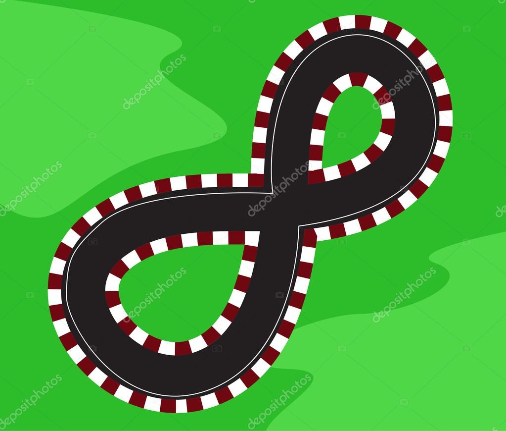 Race track figure eight Stock Vector Image by ©elfijka #110186062