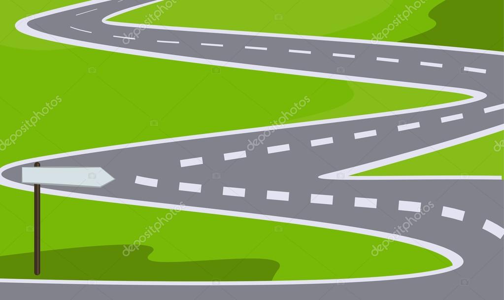 Winding Path Cartoon