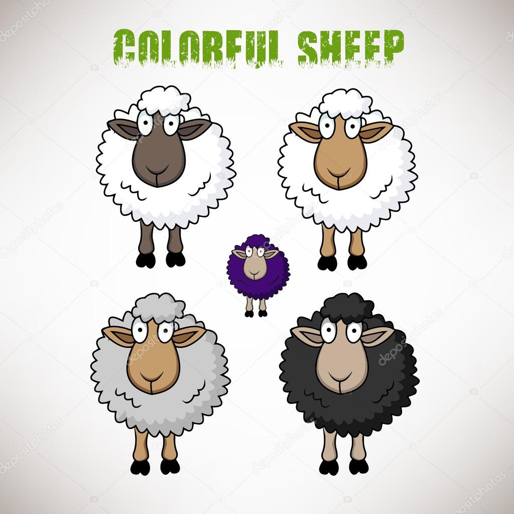 Colorful sheep Stock Vector Image by ©remart #68566541