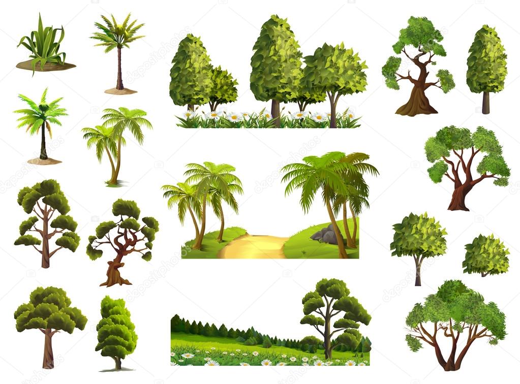 Trees vector icons Stock Vector by ©natis76 112775218
