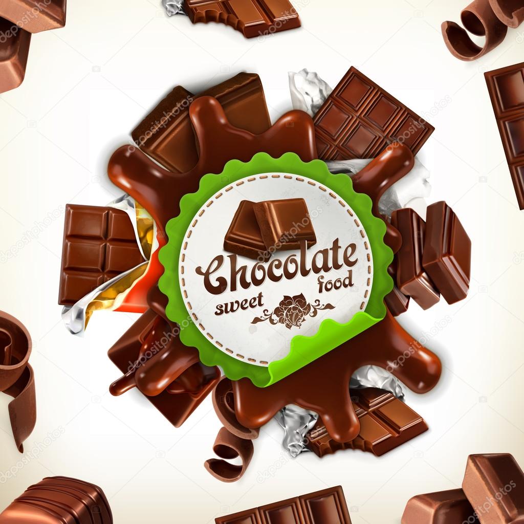 Chocolate vector label Stock Vector Image by ©natis76 #90723196