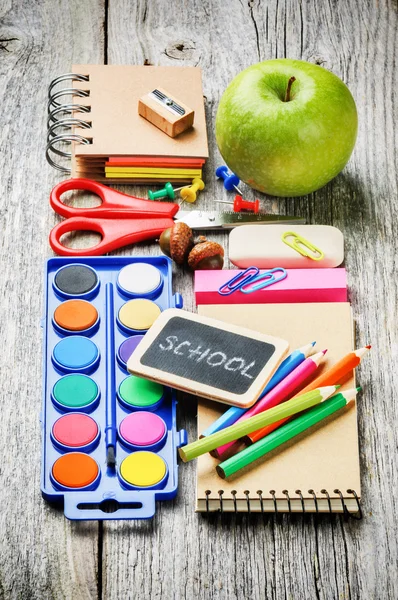 Colorful school supplies — Stock Photo © paulgrecaud #51710933
