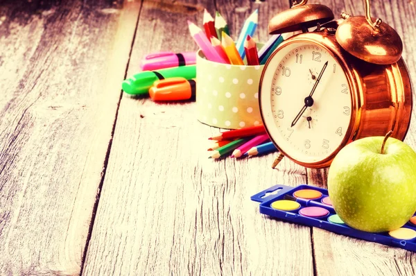 Colorful school supplies — Stock Photo © paulgrecaud #51710933