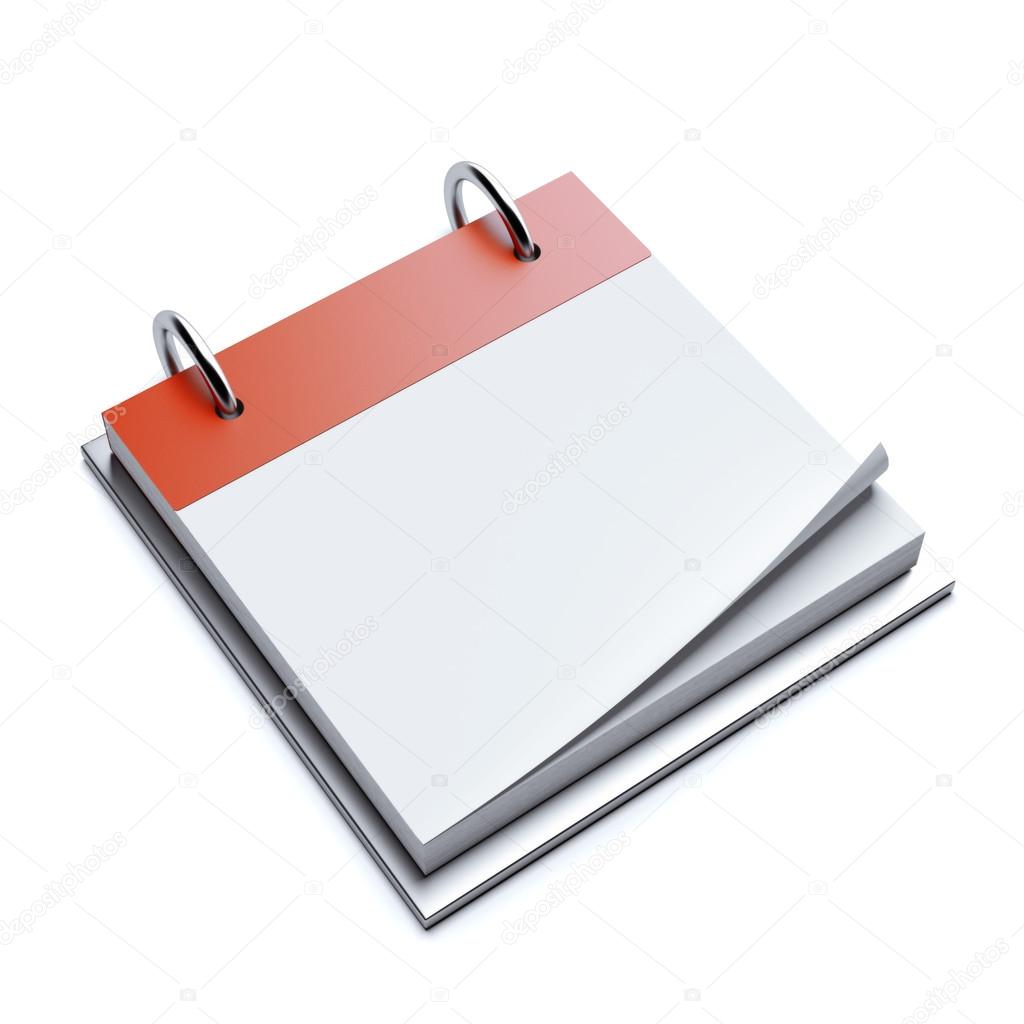 Red blank calendar Stock Photo by ©ekostsov 65638645
