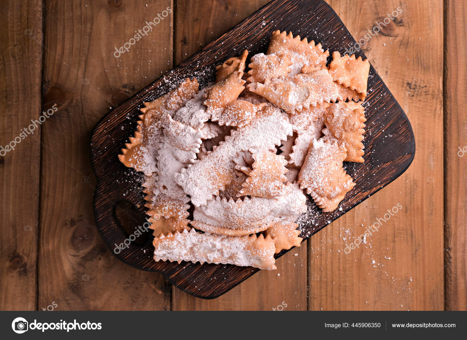 Italian Carnival and TYPICAL food. Sfrappole or chiachiere or angel ...