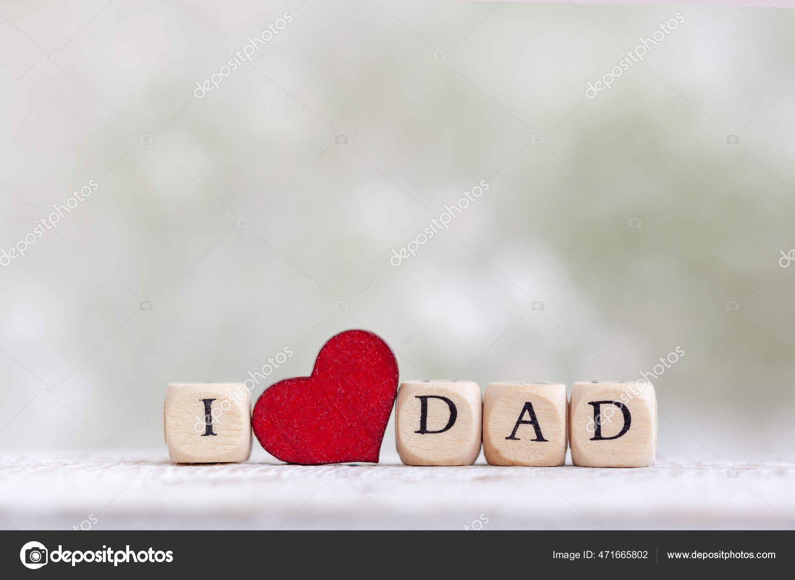 Happy Father Day Text Love Dad Background Blur Gypsophila Flowers ...