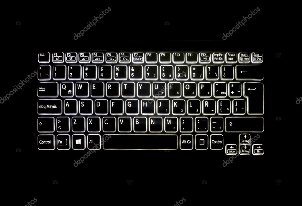 Keyboard Top View High Contrast Photo — Stock Photo © DanFLCreativo ...