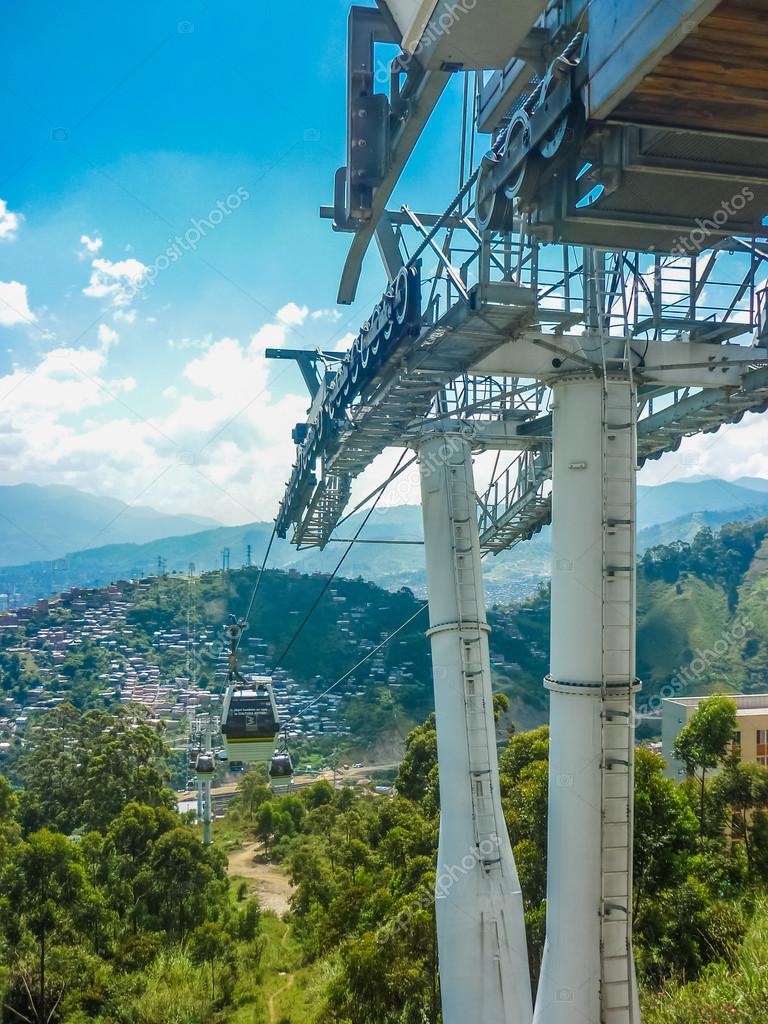 Cableway Stop Station in Medellin Colombia Stock Photo by ...