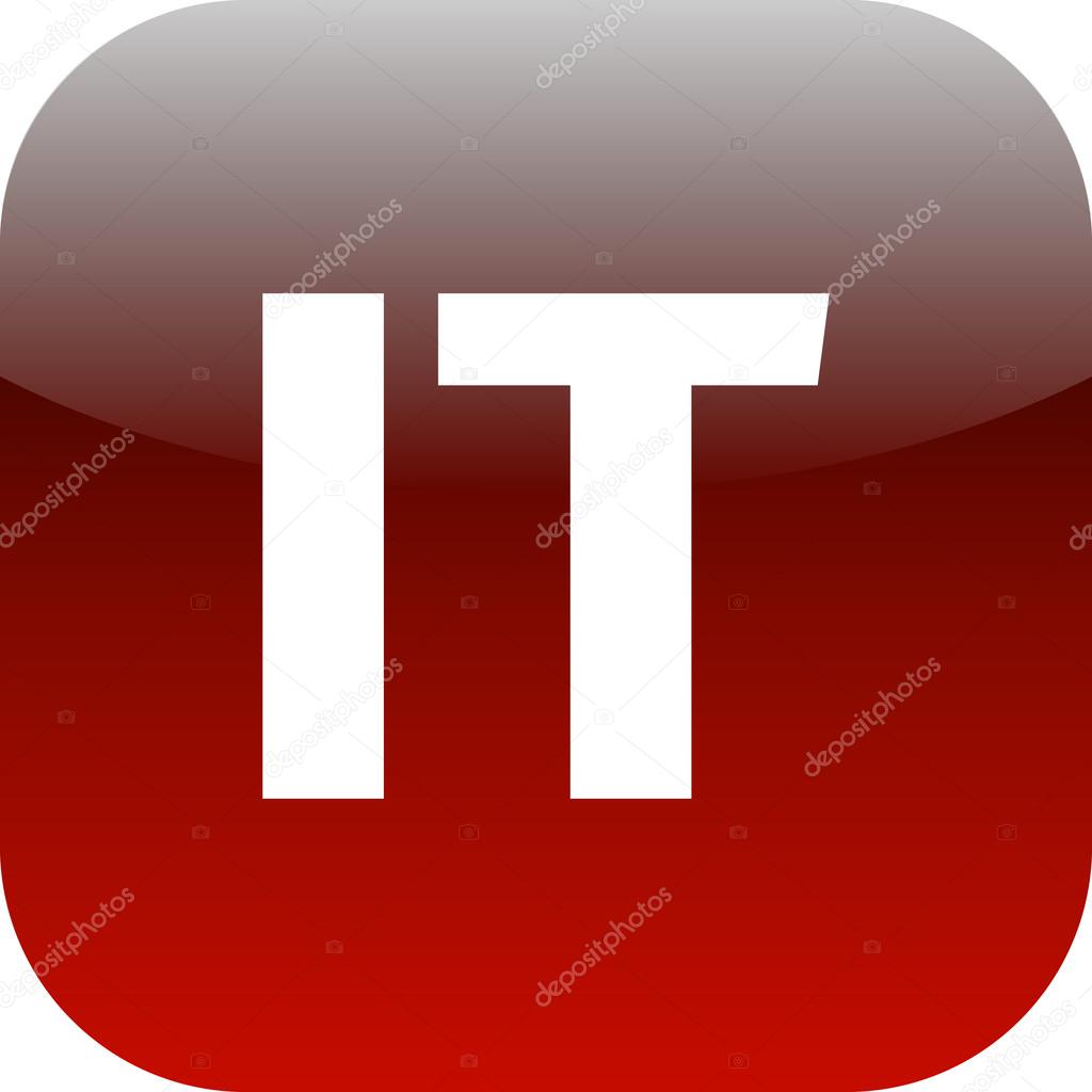 IT domain icon - italy or information technology — Stock Photo ...