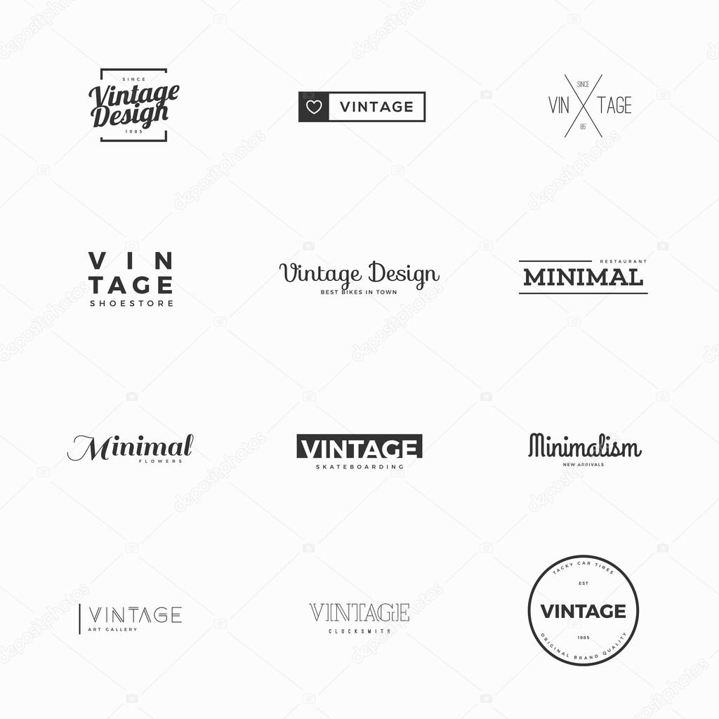 Vintage logo design - Beautifulopen
