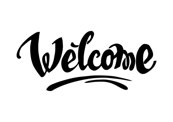 Welcome hand drawn lettering Stock Vector Image by ©Olga_Lebedeva #55051511