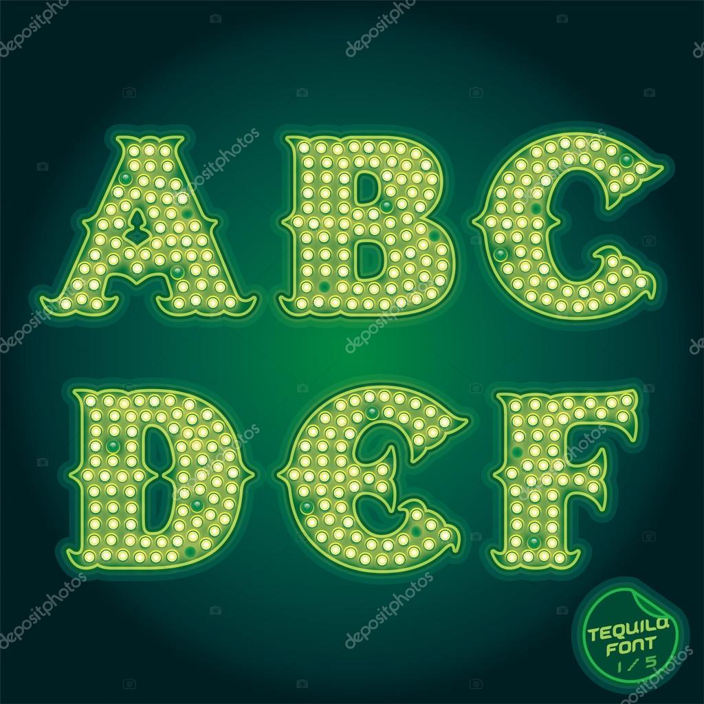Lamp Light Alphabet Stock Vector Image by ©olexius #80666004